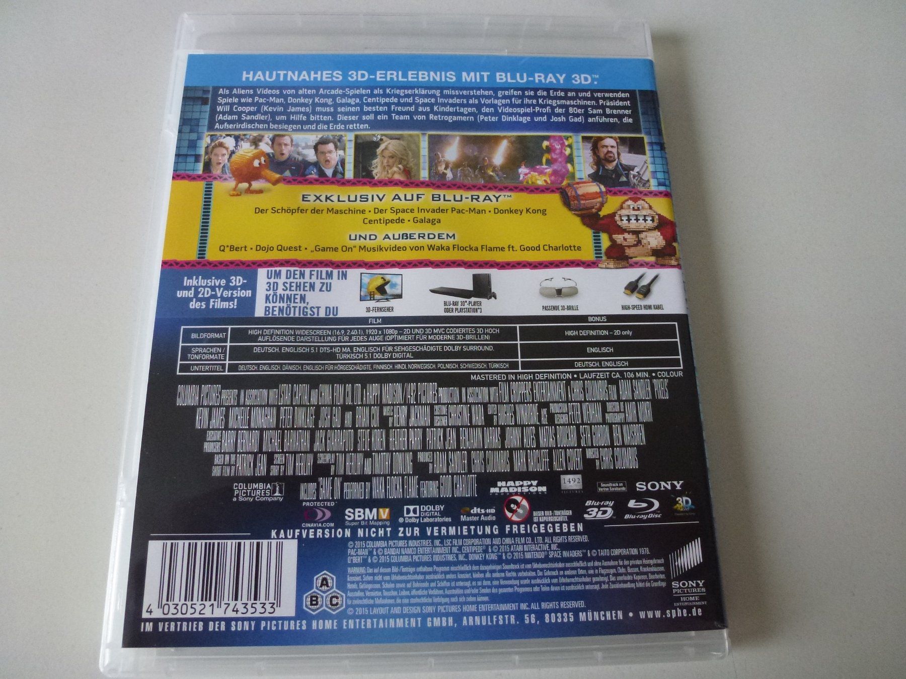 Pixels 3D (Blu-Ray 3D + Blu-Ray) (Neu (gemäss Beschreibung)) in Bern ...