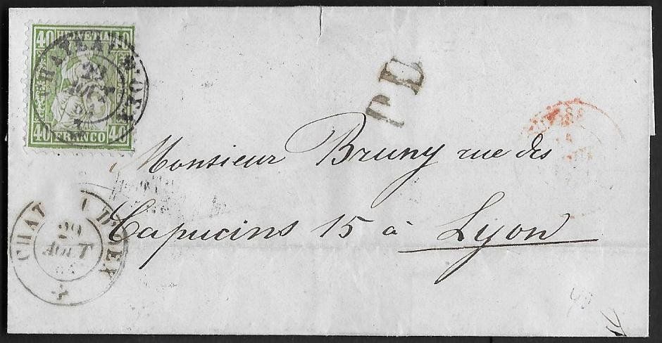 1864 Brief PD CHATEAUX D`OEX Voll-o Nr. 34 selten TOP ab 1.- (Gebraucht ...