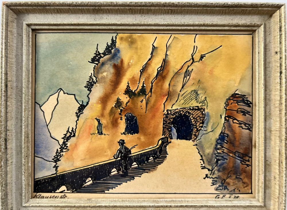 Klausenstrasse Partie Sehr Alte Aquarell Signiert. (Gebraucht) in Neuhausen am Rheinfall für CHF ...