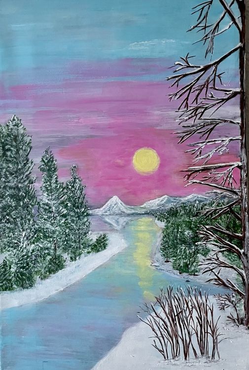 Acryl auf Leinwand Bild 40x58 x2 cm | Kaufen auf Ricardo