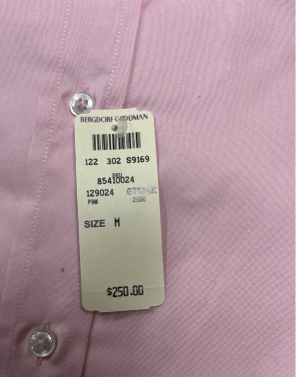 Bergdorf Goodman Hemd Rosa Oxford M – Neu mit Etikett (Neu und ...