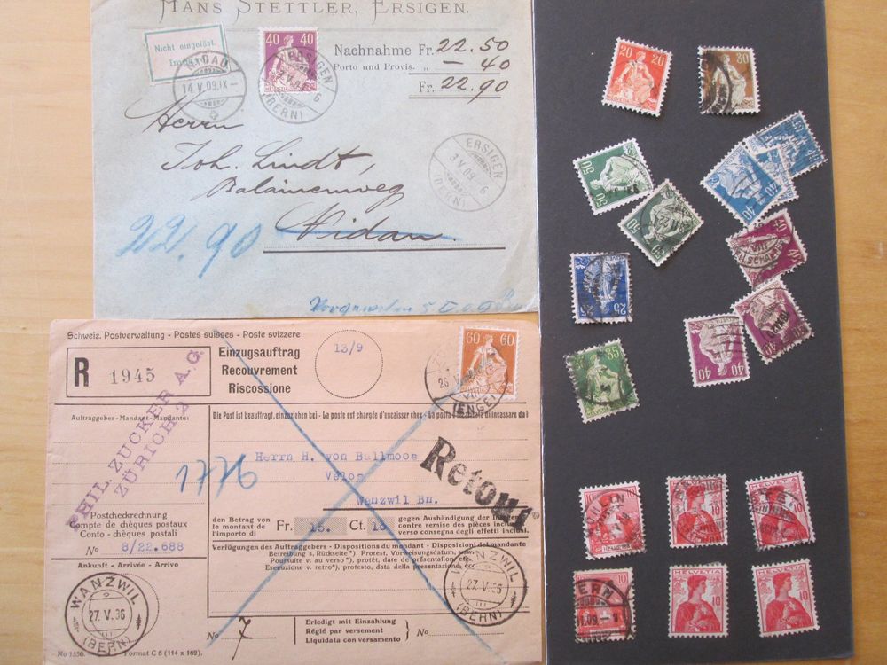LOT HELVETIA neu & alt / auf Brief & abgelöst (Gebraucht) in Rapperswil ...