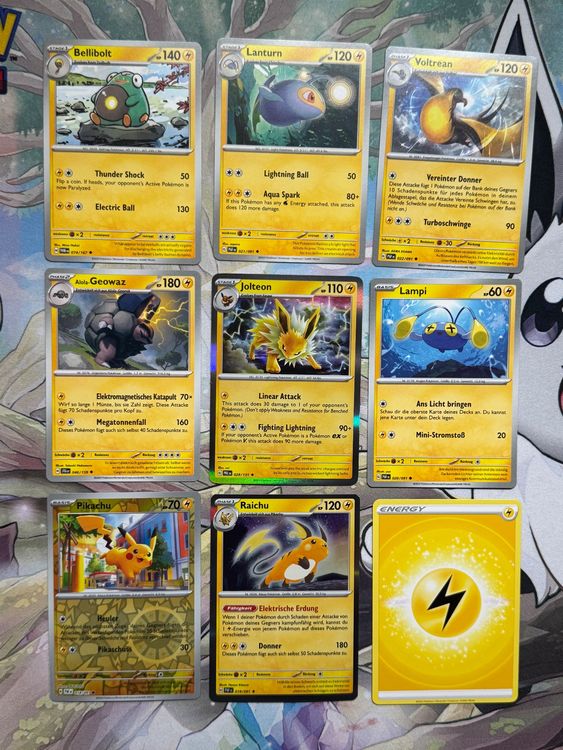 Pokémon Karten Set Typ Elektro (Gebraucht) in Thun für CHF 2 – mit ...
