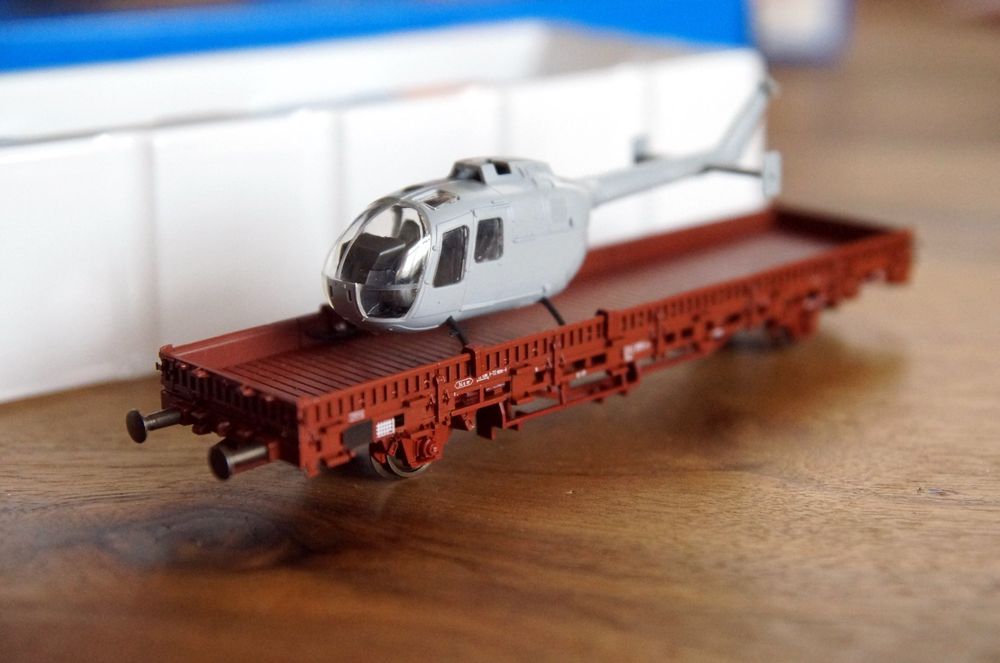 Roco 851910 - DB Rungenwagen mit MBB Helikopter - GS OVP | Kaufen auf ...