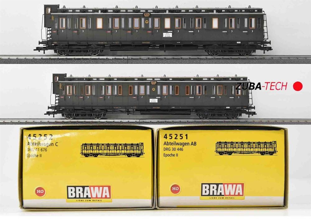 Brawa 2x Abteilwagen AB/C DRG H0 GS OVP (Neu (gemäss Beschreibung)) in ...