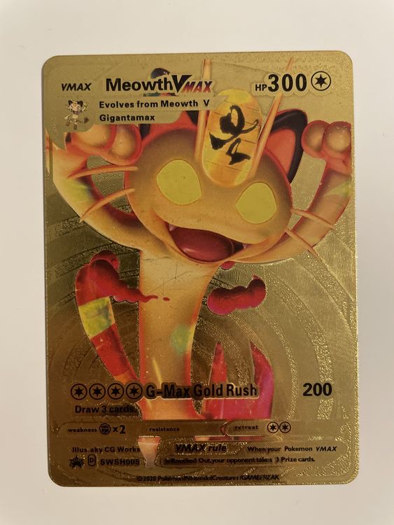 Meowth VMAX gold EN (not scratchy) PROMO (Gebraucht) in Steinhausen für ...