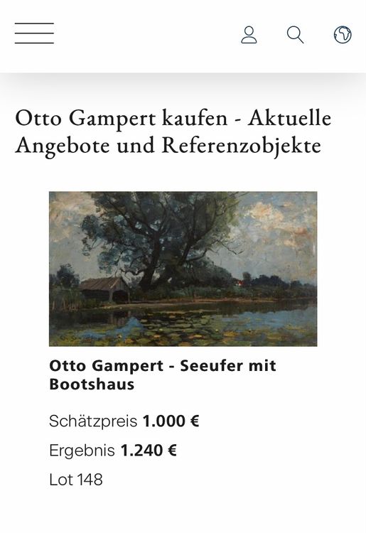 Otto Gampert 1842-1924 grosses Gemälde (Gebraucht) in Genève für CHF 400 – mit Lieferung auf ...