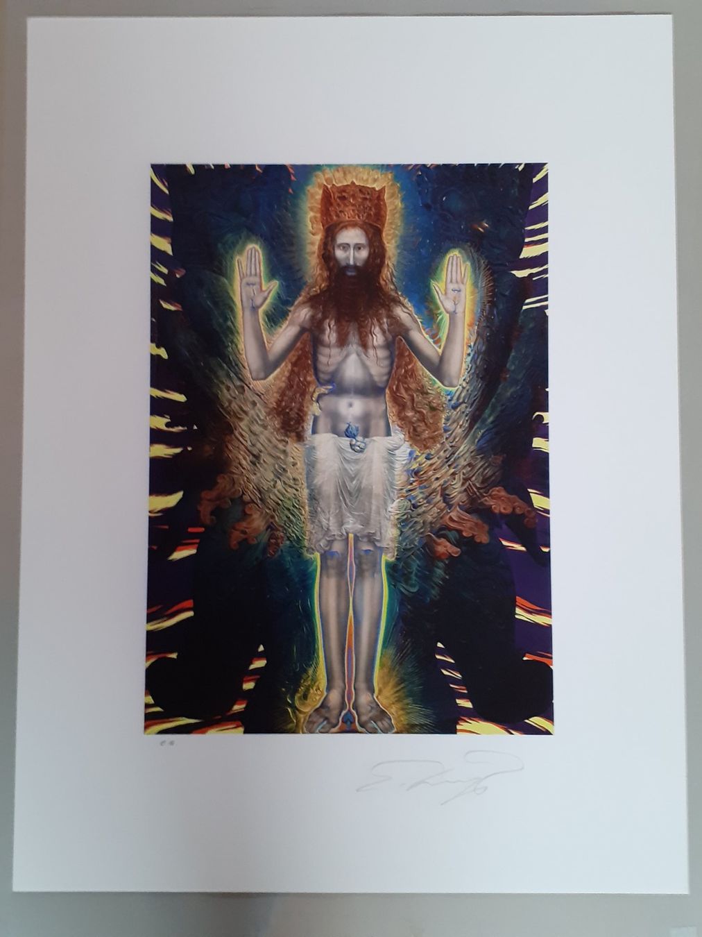 Ernst Fuchs: Jesus in den Schwingen des Cherubs handsig/E.A. (Neu ...