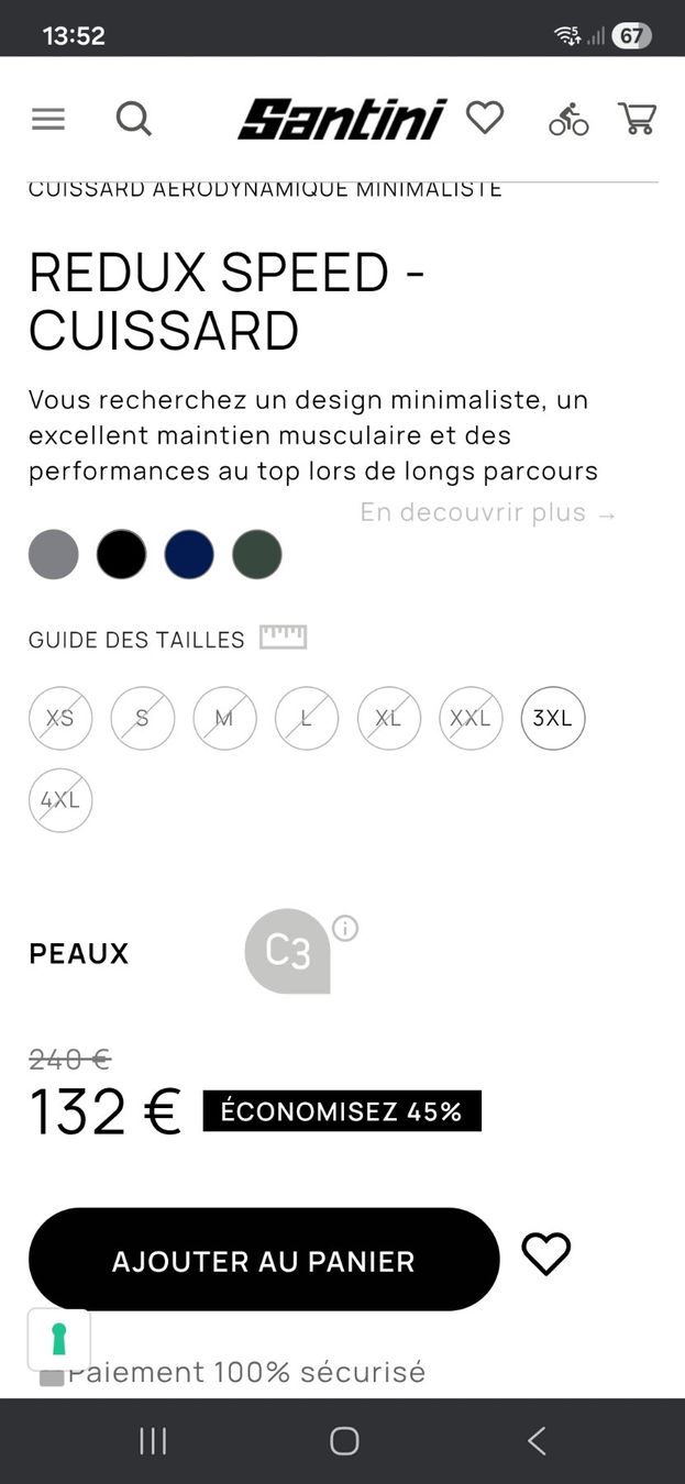 Cuissard Santini Neuf Taille M, jamais porté! (Neu (gemäss Beschreibung ...