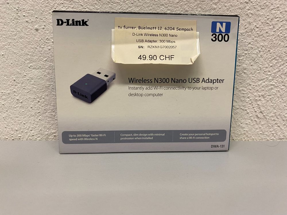 D-Link Wireless N300 USB Adapter (Gebraucht) in Hochdorf für CHF 35 ...