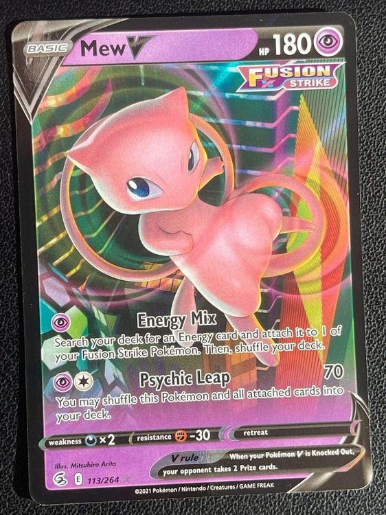 Mew V 113/264 Ultra Rare Pokémon Fusion Strike | Kaufen auf Ricardo