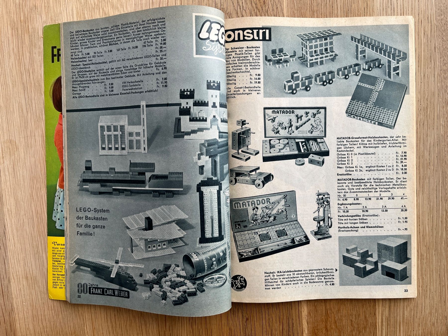 1961 / 1962 Franz Carl Weber Spielwaren Katalog Steiff Lego (Gebraucht ...