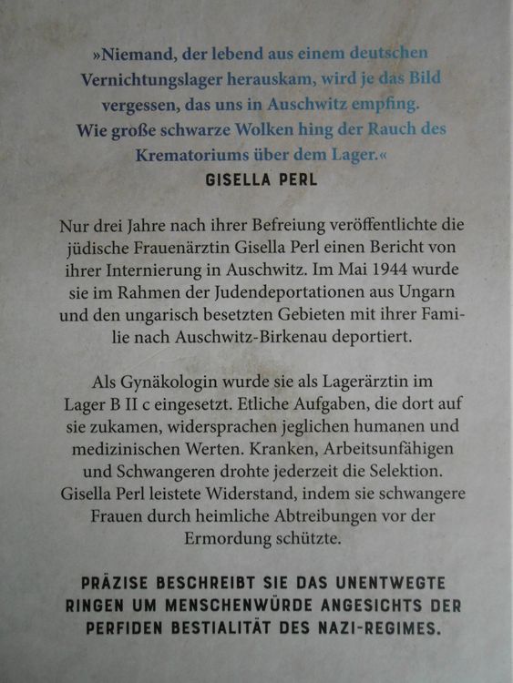 Gisella Perl / ich war eine Ärztin in Auschwitz (Gebraucht) in ...
