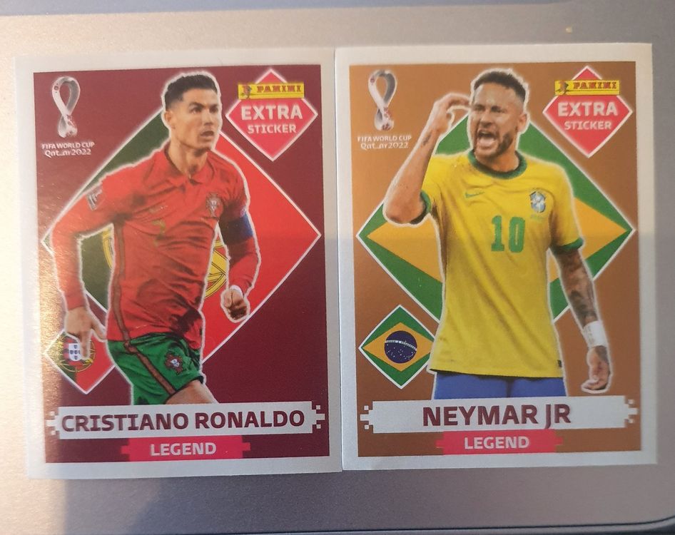 Panini WM 2022 Extra Sticker Neymar + Ronaldo | Kaufen auf Ricardo