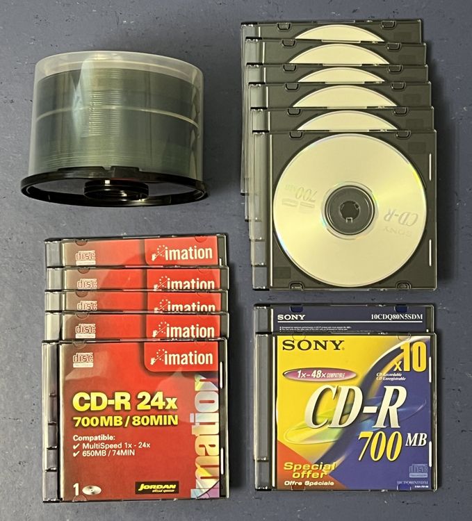 Beschreibbare CD-R80, 700 MB und CD-Hüllen | Kaufen auf Ricardo