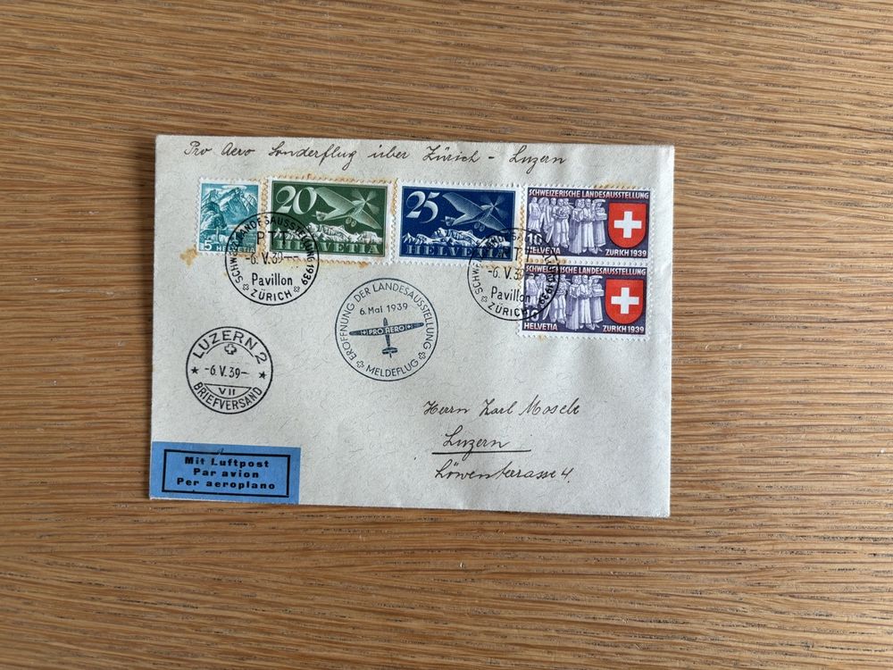 4 Flugpost Belege Schweiz | Kaufen auf Ricardo