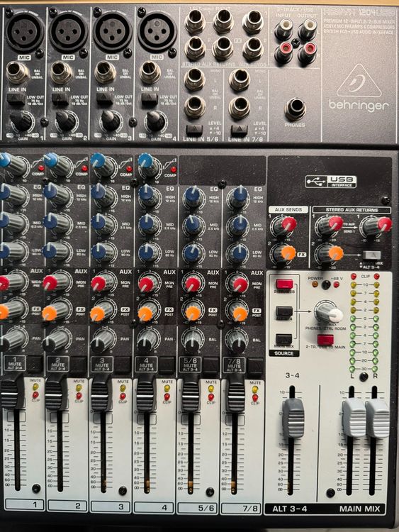 Behringer Xenyx 1204 USB + Main Out Stecker (Gebraucht) in Unterkulm ...