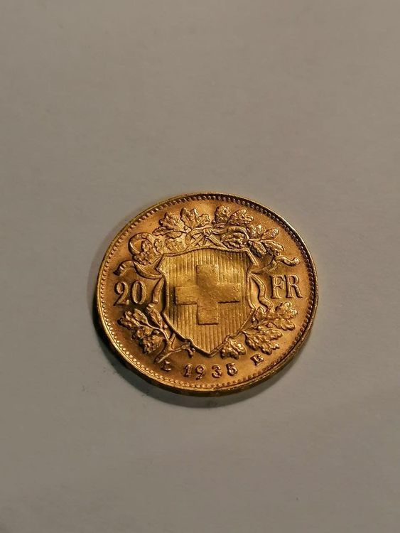 Goldvreneli 20 Fr. 1935 LB | Kaufen auf Ricardo