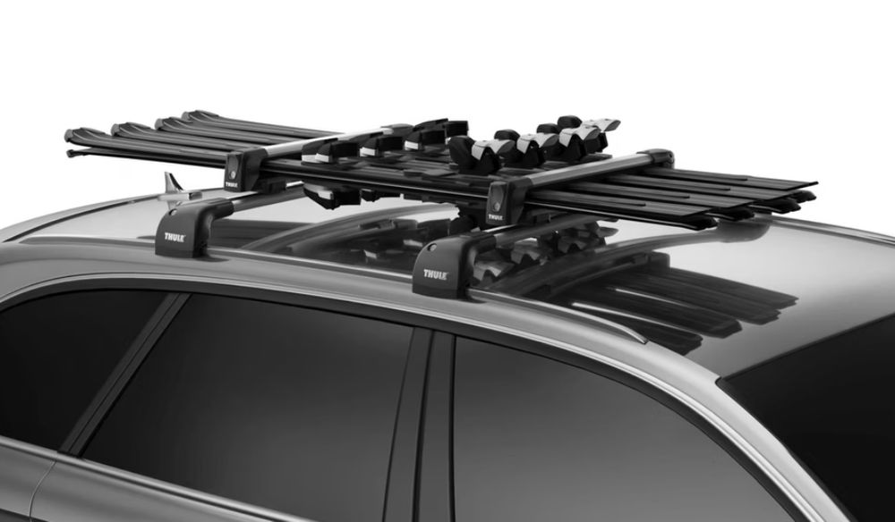 Thule WingBar Edge 9584 S/M und SnowPack M, Skiträger (Gebraucht) in ...