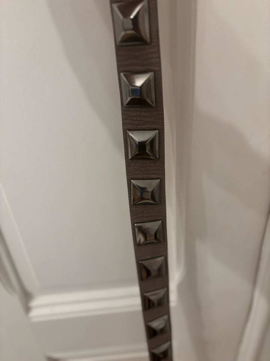 Ceinture Alberto Bini cloutée cuir gris foncé, It 42 (Neuf (Voir ...