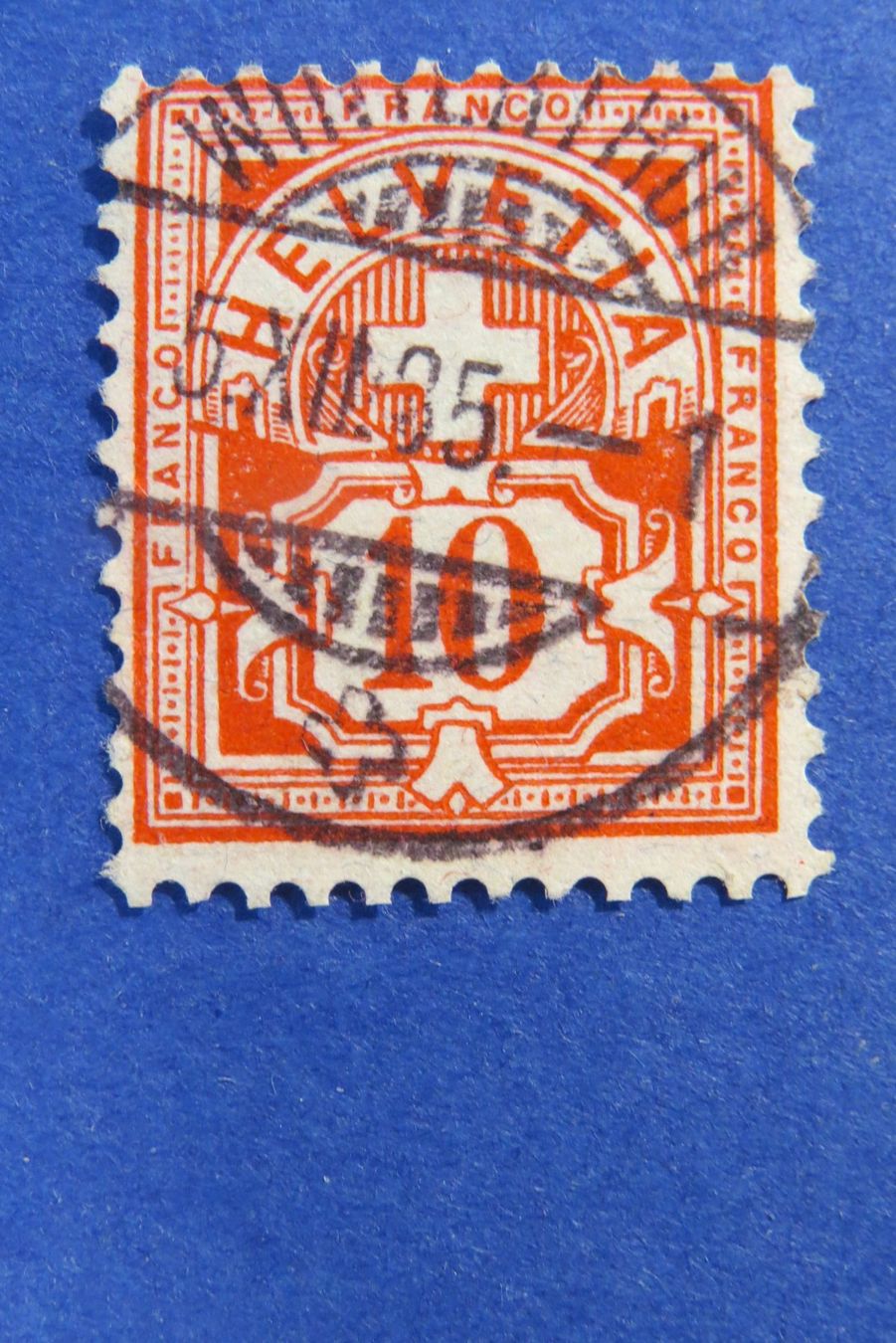 10 Rp.Ziffer Nr.61A, Form A, Faserpapier (Gebraucht) in Brunnen für CHF ...