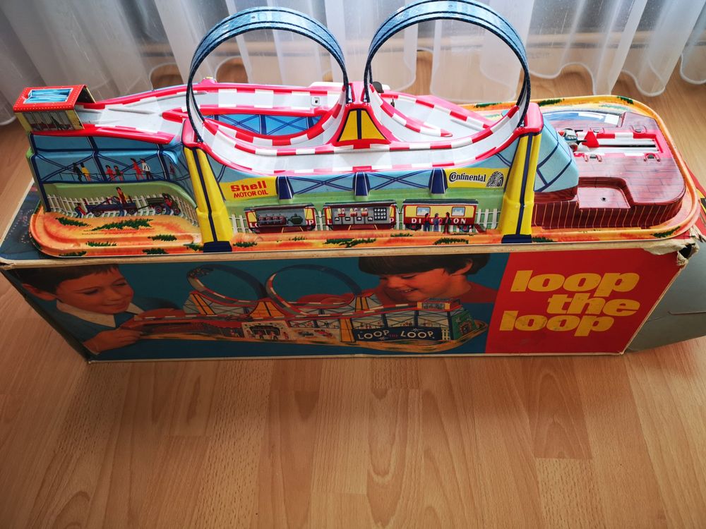 Rennbahn Technofix Vintage Blechspielauto 60 er loop the loo (Gebraucht ...