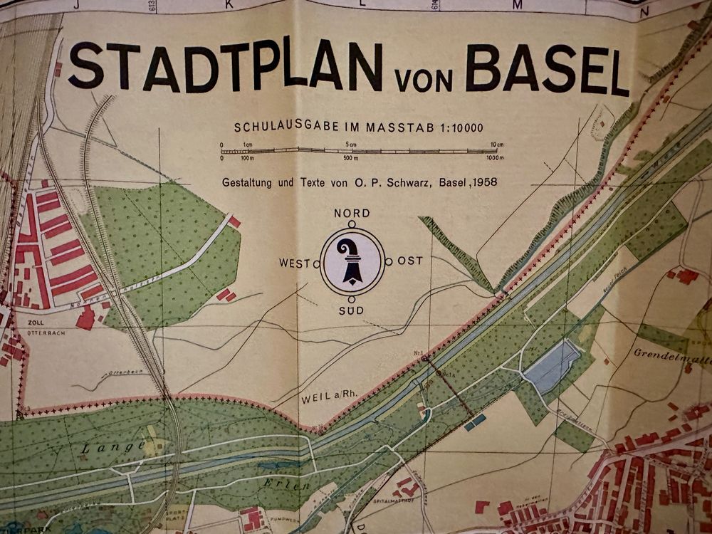 Plan von Basel 1: 10 000 / 1958 | Kaufen auf Ricardo