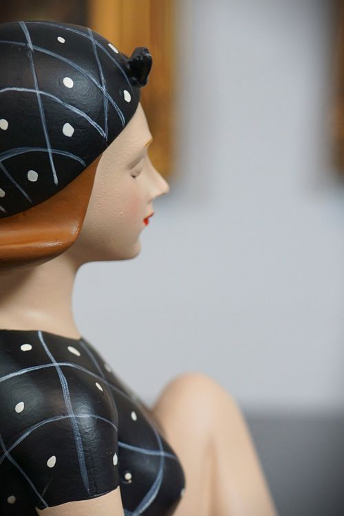 Art Deco PIN UP GIRL Bade Model PARISER MODE FIGUR SKULPTUR (Gebraucht ...