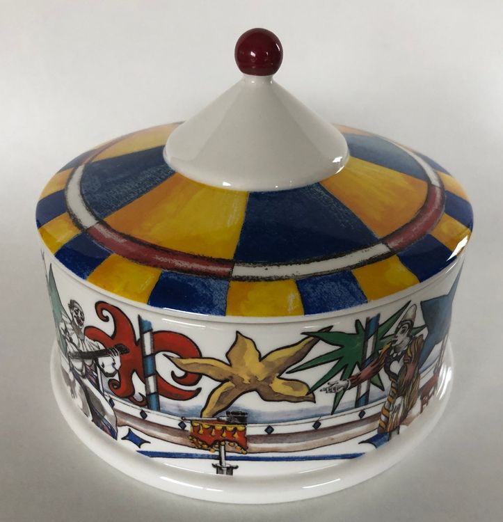 Rolf Knie – Runde Porzellandose mit Deckel ø 15 cm (Neu (gemäss ...