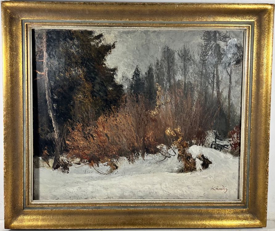 Reinhold Kündig (1888-1984) Grosse Winterlandschaft Gemälde (Gebraucht ...