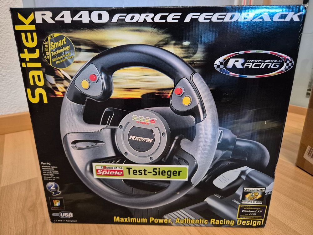 Saitek R440 Force Feedback Racing Wheel - Top Zustand! (Gebraucht) in ...