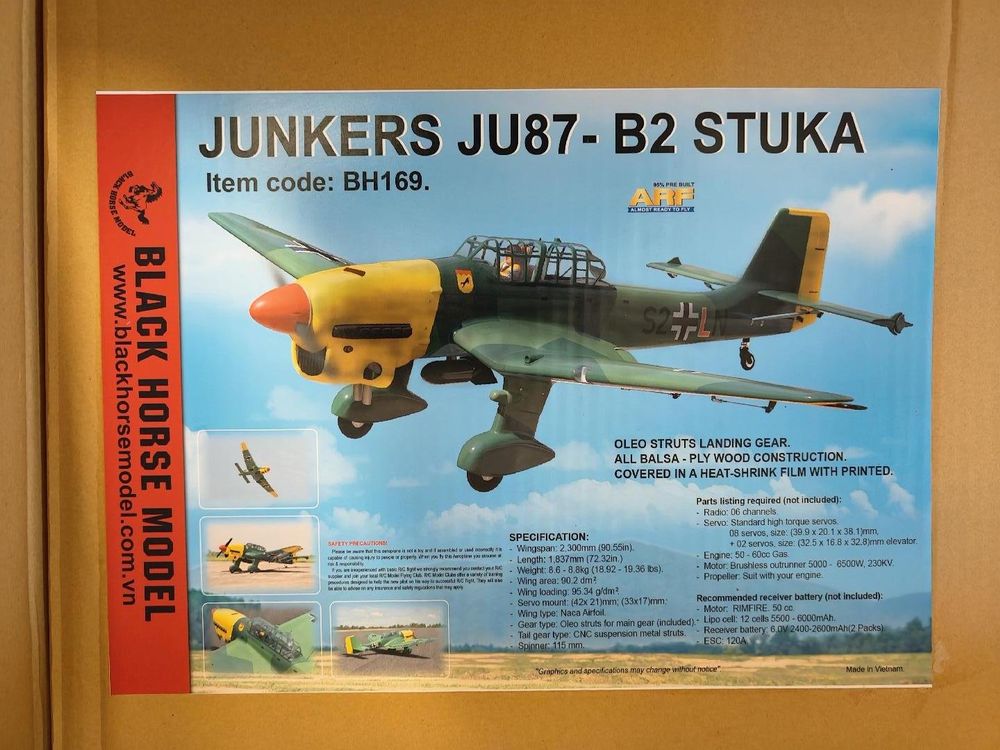 Black Horse Junkers JU 87 Stuka 2300mm | Kaufen auf Ricardo