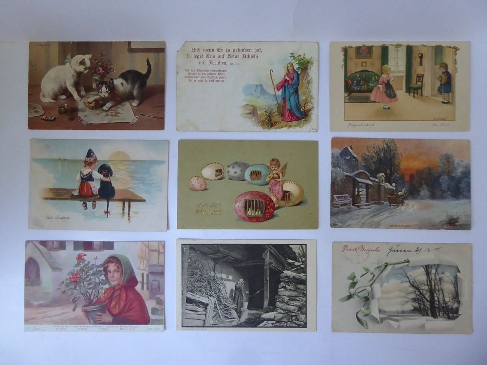 9 Nostalgie Ansichtskarten, antik | Kaufen auf Ricardo