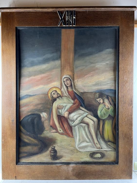 Antike Grosse Heilige Kreuzigung Gemälde Aus Kloster Nachlas (Gebraucht) in Neuhausen am ...