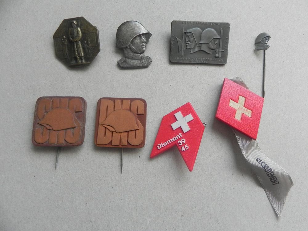 Abzeichen Broschen Anstecker Schweizer Armee Militär ab 1940 (Gebraucht ...