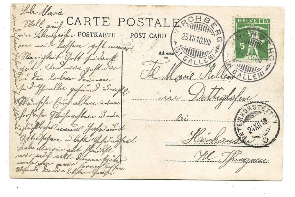 Gruss Aus Kirchberg Sg Gasthaus Rössli Lichtensteiger 1910 Kaufen