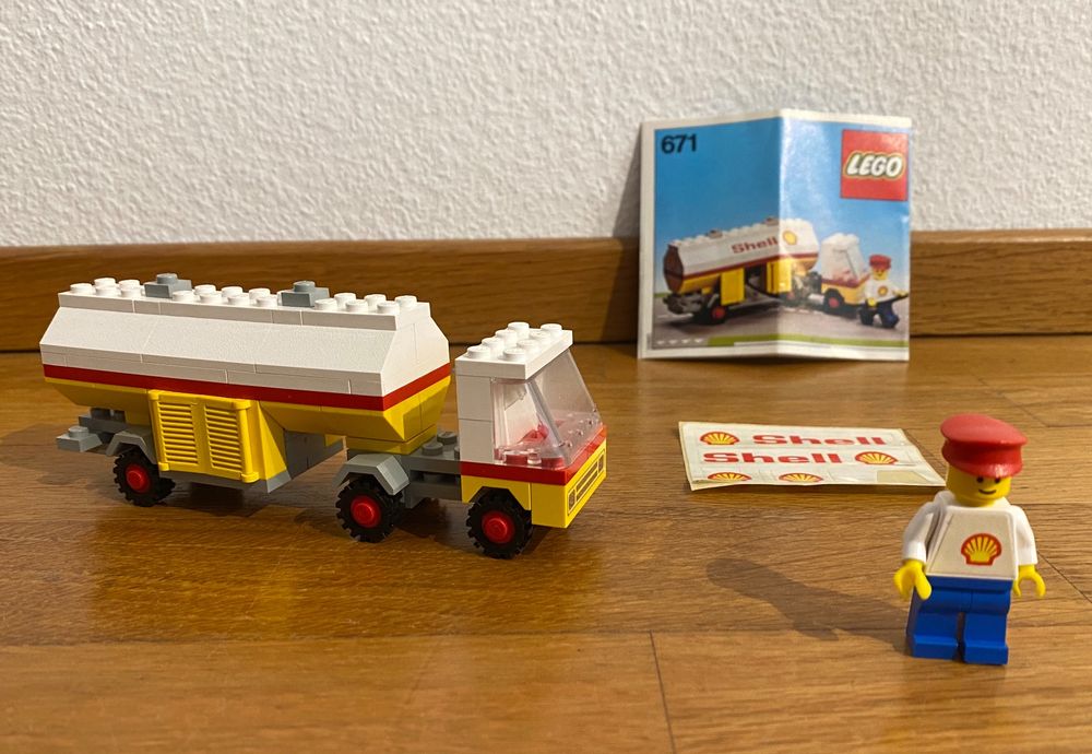 LEGO Vintage Town City Minifigur 671 Shell Tanklastzug kpl. (Gebraucht ...