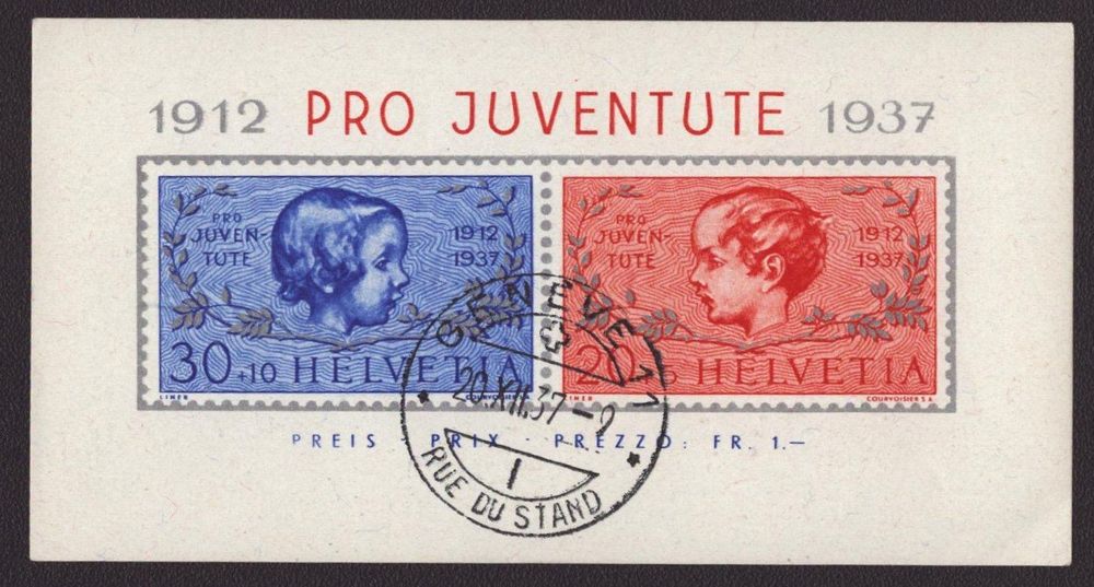 1937 Bloc oblitération premier jour ! (D'occasion) à Delémont pour CHF ...