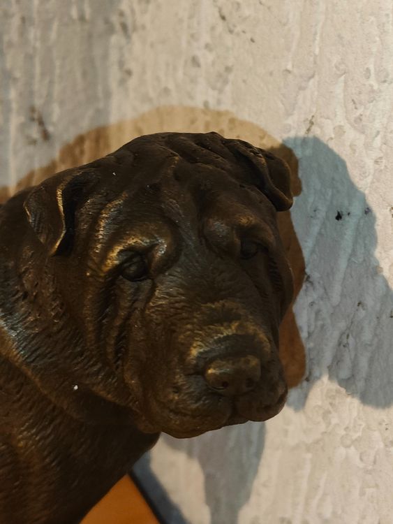 BRONZE JAGD HUND EIN TOP HINGUGGER 100 % BRONZE MIT SIGN. | Kaufen auf Ricardo