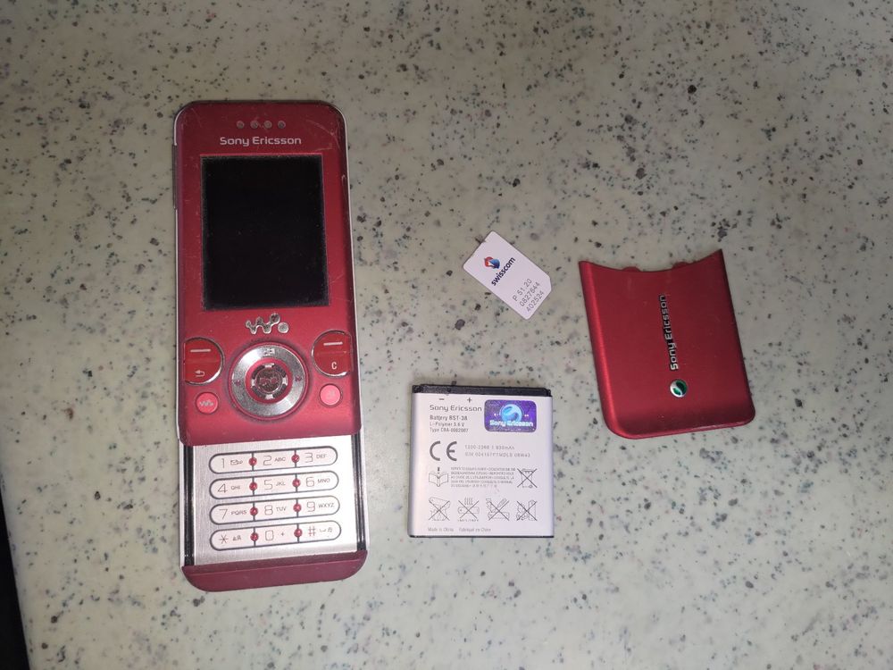 📞 Sony Ericsson W580i - Vintage Handy Natel Mobile rot📱 (D'occasion) à ...
