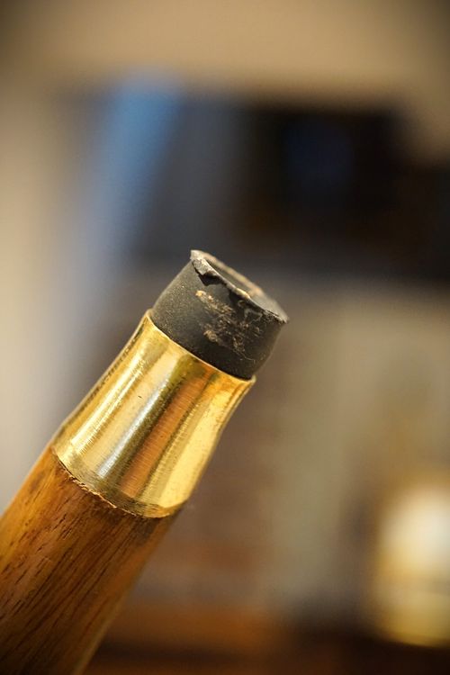 IMPOSANTER GEHSTOCK WINDHUND AUS MESSING SKULPTUR FIGUR | Kaufen auf Ricardo