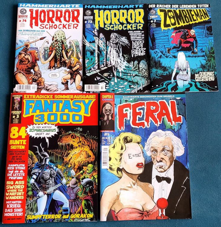 Comics: Horror Schocker, Zombieman, Fantasy 3000, Feral | Kaufen auf ...