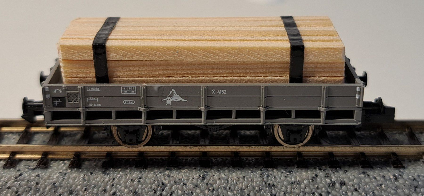 Zermatt Bahn Güterwagen mit Echtholz N Fleischmann ohne OVP (Gebraucht ...
