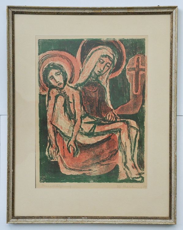 Pieta / Maria mit Jesus - Handätzung - Willi Helbling (Gebraucht) in ...