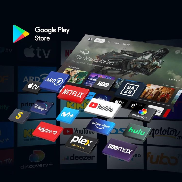 32 Zoll Smart TV 80cm Google TV HD LED Triple-Tuner Netflix (Neu und ...