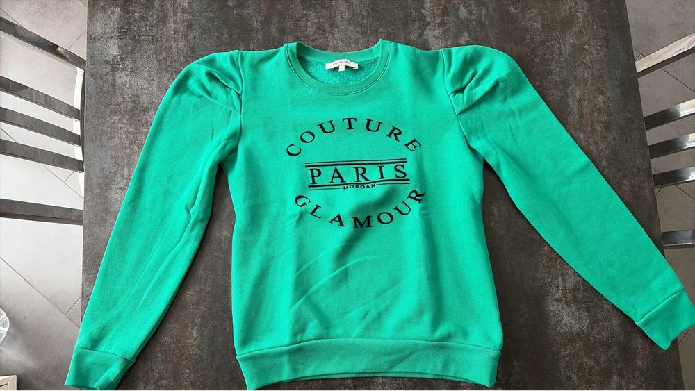 Sweat Morgan Paris vert, Taille S, parfait pour l'automne (Neu (gemäss ...