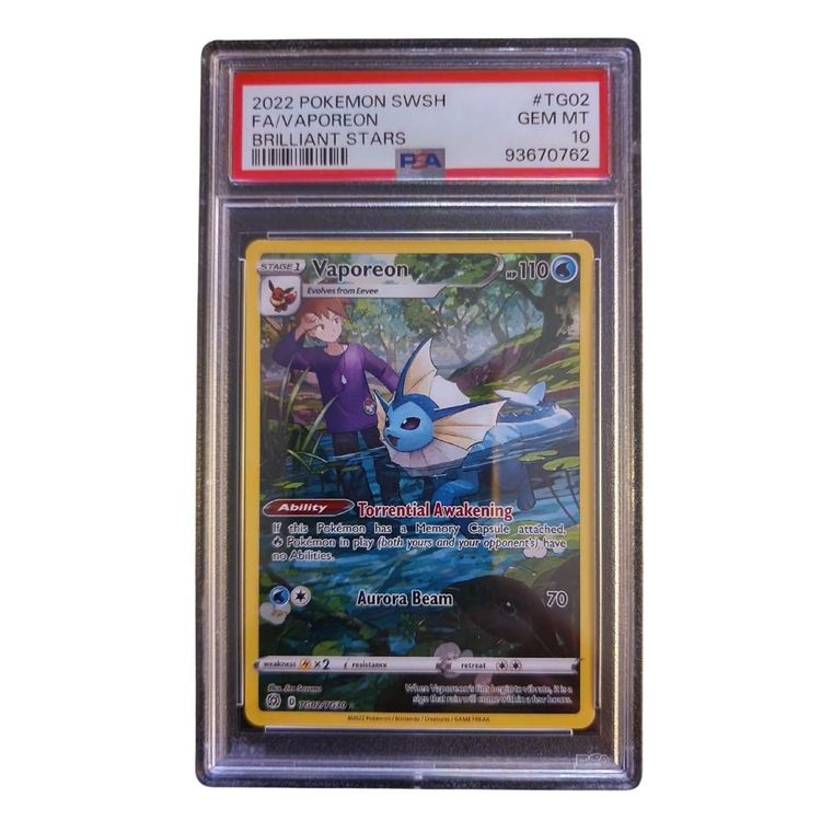 Vaporeon Full Art Brilliant Stars PSA 10 | Kaufen auf Ricardo