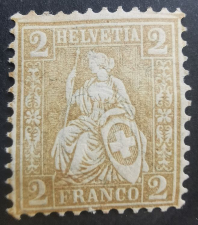 SR7 Timbre Suisse Assise 2 rp Non Oblitere (Gebraucht) in Cousset für CHF 0.75 – mit Lieferung ...