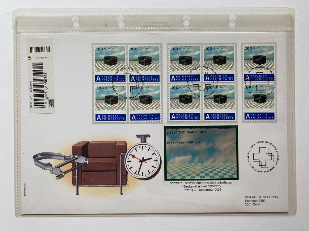 FDC Grossbrief Corbusier-Sessel aus Selbstkl. MH 2003 ET | Kaufen auf Ricardo