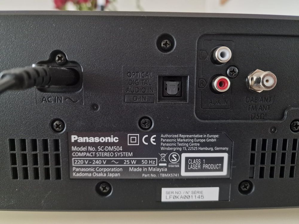 Panasonic sc-dm504eg-w micro hifi system +DAB (Neu (gemäss Beschreibung ...